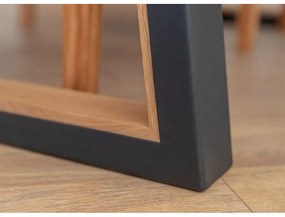 Massive home | Dubový stůl 100x200 - černé nohy, tloušťka vrchní desky 4cm Gavardo