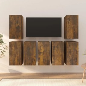 TV skříňky 7 ks kouřový dub 30,5 x 30 x 60 cm kompozitní dřevo