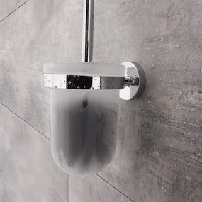 Nimco Unix - toaletní WC kartáč se skleněnou nízkou nádobou (UN 13094WN-26)