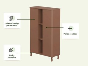 Designová vitrína DOT terakota