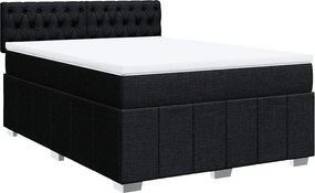 Box spring postel s matrací černá 140x200 cm textil 3287100