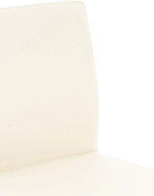 Barová židle Cadiz umělá kůže nerezová ocel – krémová