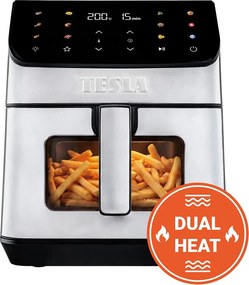TESLA AirCook DualHeat QD65 XXL - multifunkční duální digitální horkovzdušná fritéza