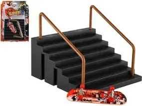 TEDDIES Prstový skateboard se schůdky a zábradlím / Hračka na prsty /