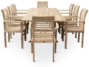 Nábytek Texim Faisal I. hranatý zahradní nábytek teak set 1+8