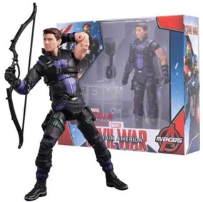 Figurky hrdinů Marvel s vlastním držákem nebo otočným podstavcem Varianta: Hawkeye, Civil War + pevný podstavec