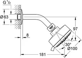 Grohe Tempesta Cosmopolitan - Hlavová sprcha 4jet chrom