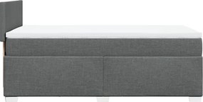 Box spring postel s matrací tmavě šedá 90x200 cm textil 3285765