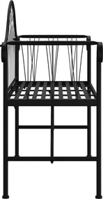 vidaXL 2místná zahradní lavice 128 cm černá ocel [318828]