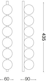 Ideal Lux - LED Stropní svítidlo PING PONG 6xLED/3W/230V CRI 90 černá