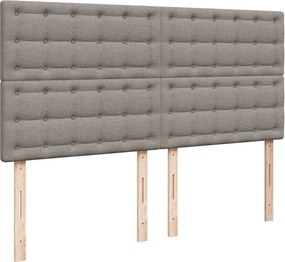Box spring postel s matrací taupe 200x200 cm textil 3292181