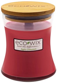 FLAGRANTE Ecowix vonná svíčka s dřevěným knotem Apple Cinnamon váza 398 g