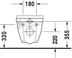 Duravit Starck 3 - závěsné WC 37x62 cm, 2226090000