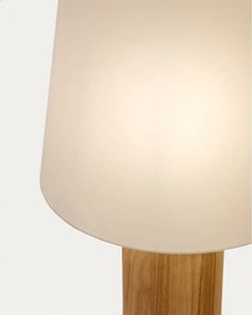 Bílá/v přírodní barvě stojací lampa s textilním stínidlem (výška 110 cm) Marga – Kave Home