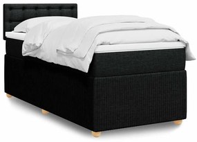 Box spring postel s matrací černá 80 x 200 cm textil 3289599
