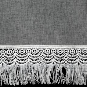 KRÁTKÁ ZÁCLONA NA POUTKÁCH ROXANA 60X150 CM BÍLÁ