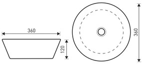 Novoterm Keramické umyvadlo na desku NV-KR-79 bílé