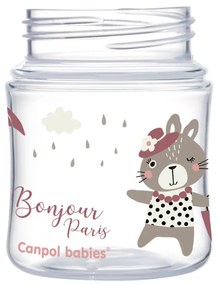 Canpol babies Lahev se širokým hrdlem BONJOUR PARIS 120ml růžová