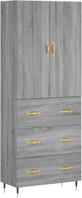 Skříň highboard šedá sonoma 69,5 x 34 x 180 cm kompozitní dřevo 3195833