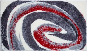GRUND Koupelnová předložka Colani 42 šedá červená Rozměr: 70x120 cm