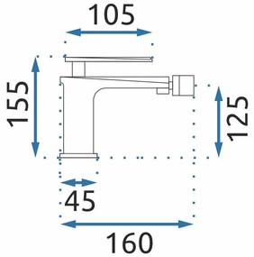 Rea Romano - Bidetová baterie, retro černá, REA-B9901