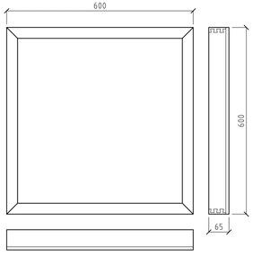 APLED - LED Přisazený panel QUADRA LED/40W/230V dub