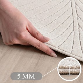 Krémový kulatý vnitřní a venkovní koberec ø 160 cm Nova 1204 – Ayyildiz Carpets