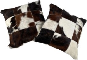 Kožený polštář - exotic tricolor 45x45 patch