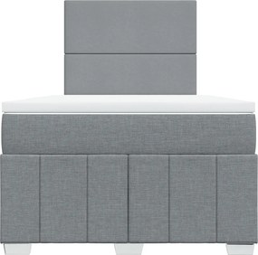Box spring postel s matrací světle šedá 120x190 cm textil 3293900