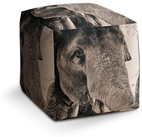 Sablio Taburet Cube Slon: 40x40x40 cm