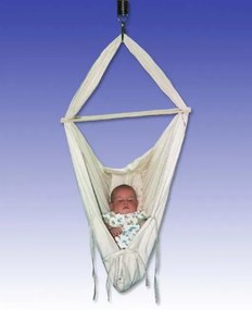 Babyvak Hacka závěsná textilní houpačka - kolébka Klasik Kostka