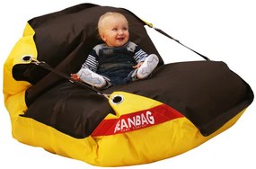 Beanbag Sedací vak 189x140 duo brown - yellow