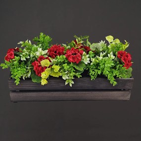 AMADEA Dřevěný obal s truhlíkem mořený, 61,2x19,6x15cm, český výrobek