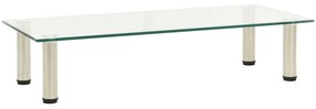 TV stolek průhledný 80 x 35 x 17 cm tvrzené sklo 322766
