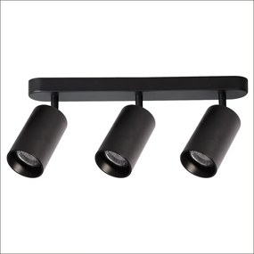 Bodové svítidlo Pipe, 3x černé kovové stínítko, b