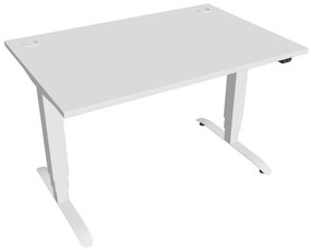 Elektr. nastavitelný stůl 120x80 - HOBIS MOTION MS 3 1200 Dekor stolové desky: bílá, Barva kovové podnože: bílá