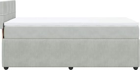 Box spring postel s matrací světle šedá 90x200 cm samet 3289950