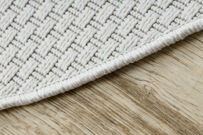 Dywany Łuszczów Kusový koberec Timo 6272 White kruh – na ven i na doma - 200x200 (průměr) kruh cm