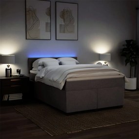Box spring postel s matrací taupe 160x200 cm textil 3288243