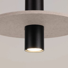 Sollux Lighting Závěsná lampa PELTA 1 černá/béžová