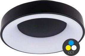 T-LED Černé LED stropní svítidlo kulaté 380mm 32W CCT 105530