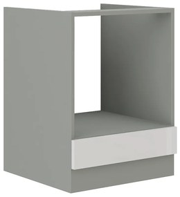 60 cm skříňka na vestavný sporák Barevné provedení: Grey - Šedá / Šedý lesk