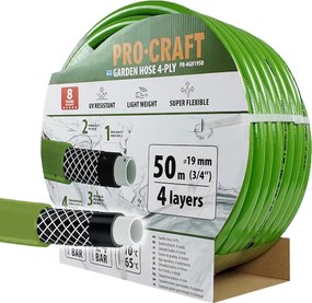 Výrobce: Procraft Procraft Zelená zahradní hadice Procraft PR-4GH1950 4 vrstvy, 3/4" 50 m | PR-4GH1950