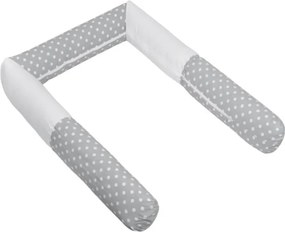 Bellatex Mantinel do postele VÁLEC průměr 16x280 cm Puntík šedá, bílá