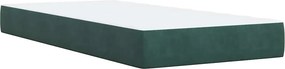 Box spring postel s matrací tmavě zelená 90x190 cm samet 3290789
