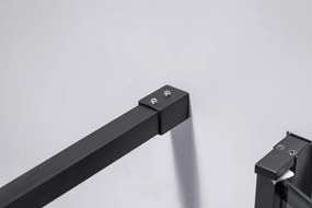 BPS-koupelny Čtvercový sprchový kout HYD-SK13B 90x90 černá/transparent - bez vaničky