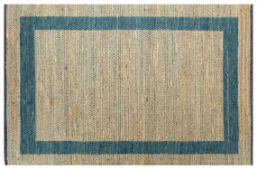 vidaXL Ručně vyráběný koberec juta modrý 120 x 180 cm