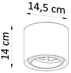 Stropní svítidlo Kalu, 1x bílé kovové stínítko