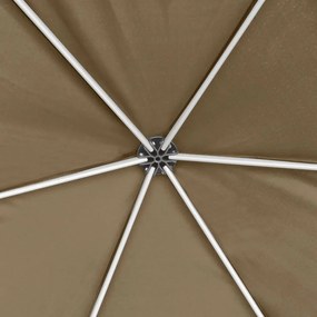 Šestihranný pop-up stan s bočnicemi 3,6 x 3,1 m taupe 220 g/m²,  362013