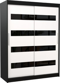 ADRK Furniture Skříň posuvná se zrcadlem MARTINEZ 150 ADRK-SW-MAR-BW-BL-150